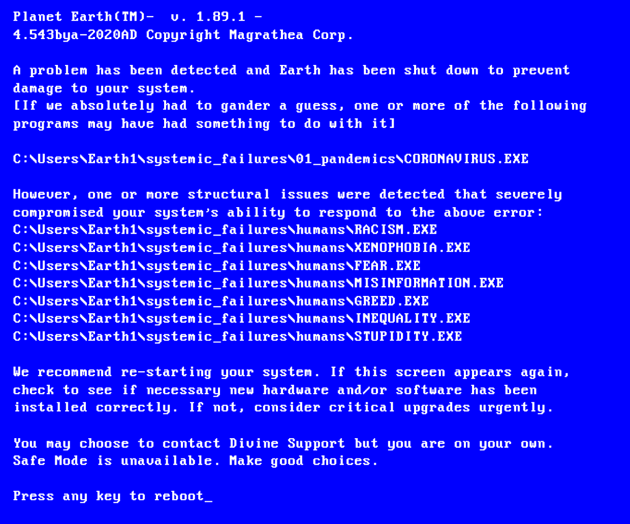 The Blue Screen of Death