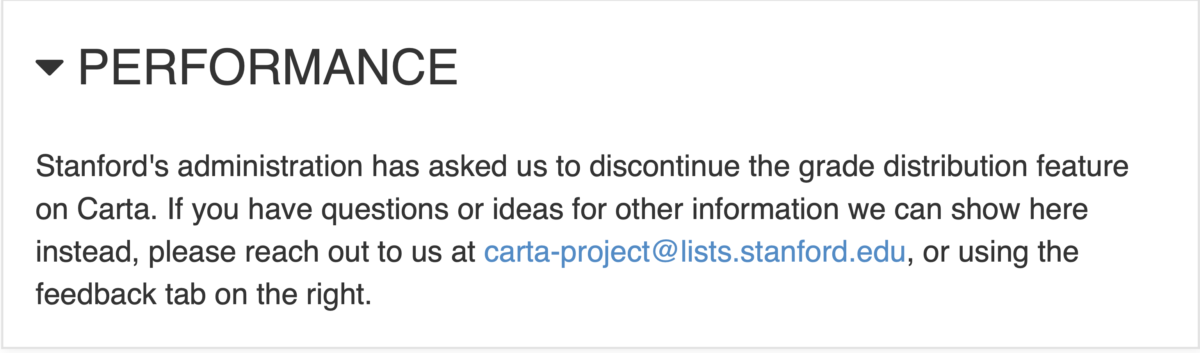 Administration considers long-term removal of Carta grade distributions ...