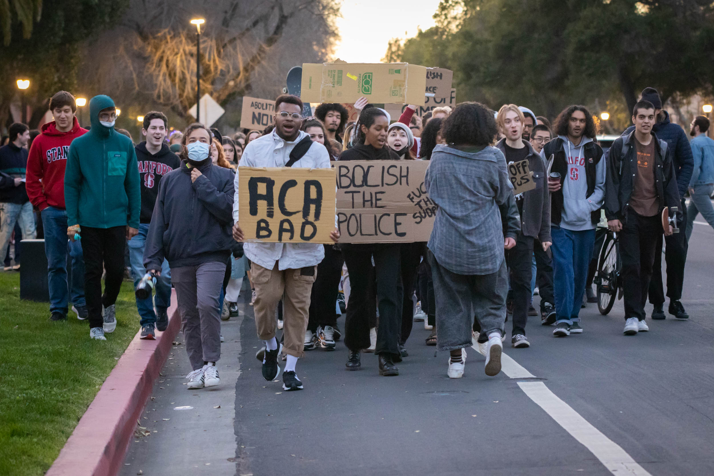 Students protest for police abolition on campus
