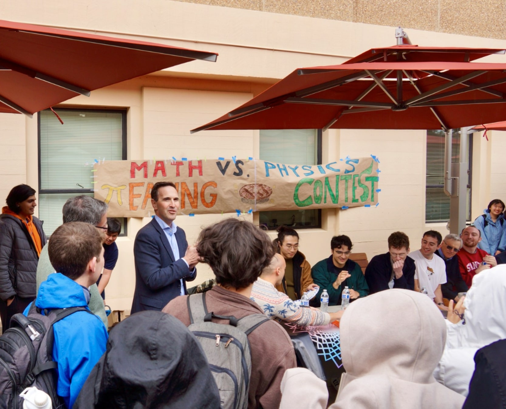 Physics department wins Pi Day pie-eating contest