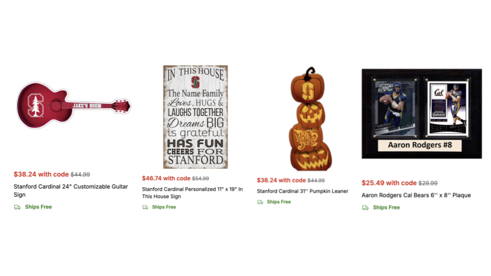 War of the Wears: Stanford vs. Cal merch