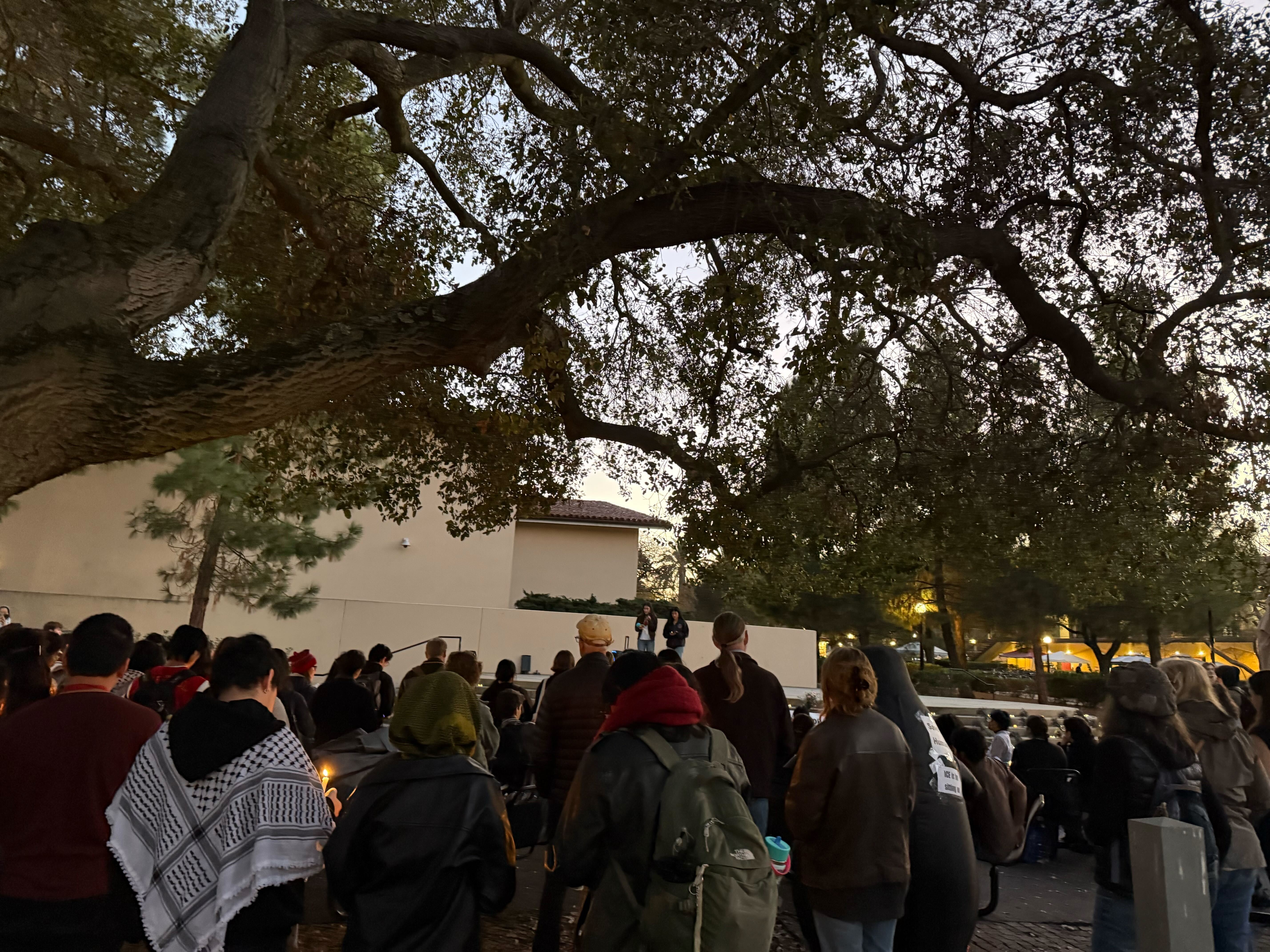 Students gather to grieve at ICE vigil