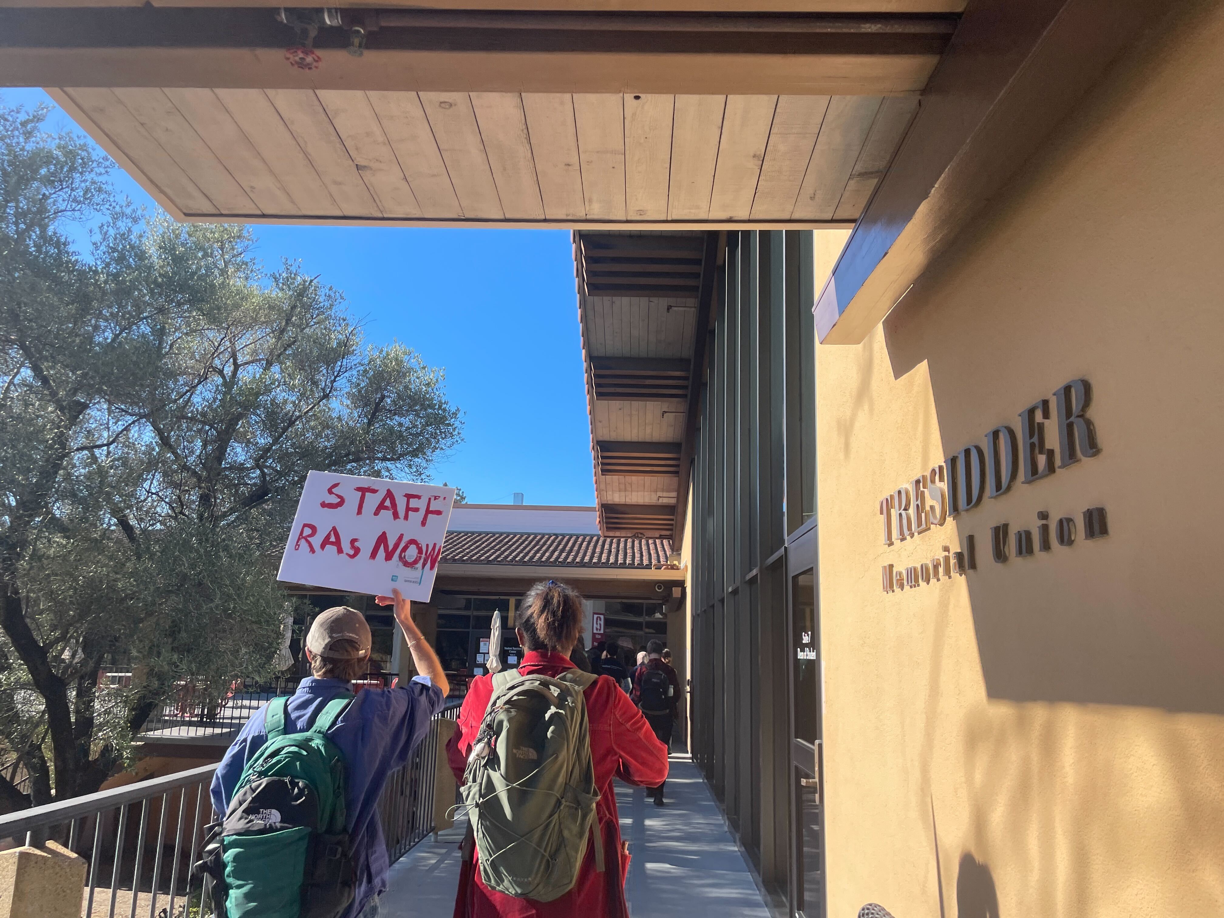 Resident Assistants present grievances to administration in 'march on ...